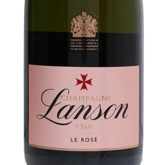 Lanson Rose Champagne with Strawberries and Cream Truffles | Moonpig