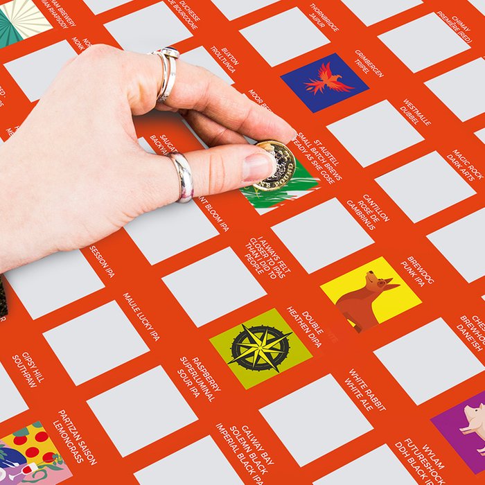 100 Craft Beers Scratch Poster | Moonpig