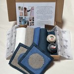 Slow Stitch Linen Coaster Kit by Helen Round | Moonpig