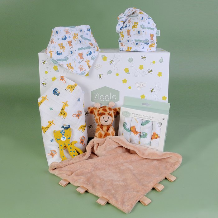 Savanna Animals New Baby Bumper Box by Ziggle | Moonpig