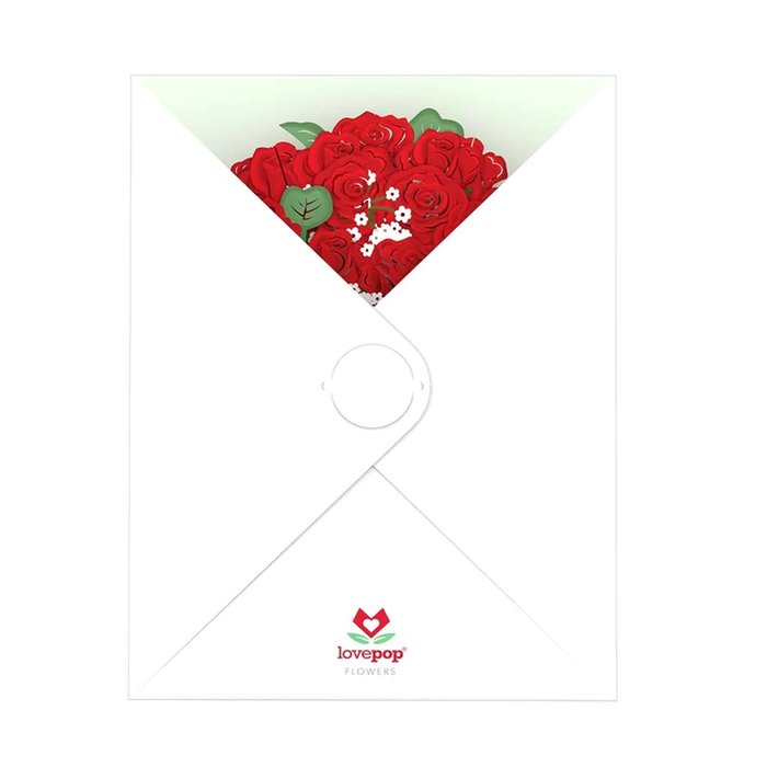 Lovepop Red Rose Bouquet Pop Up Card | Moonpig