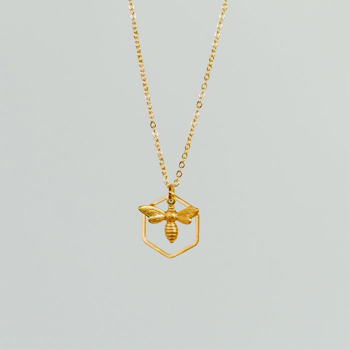 You're The Bees Knees Gold Bee Necklace | Moonpig