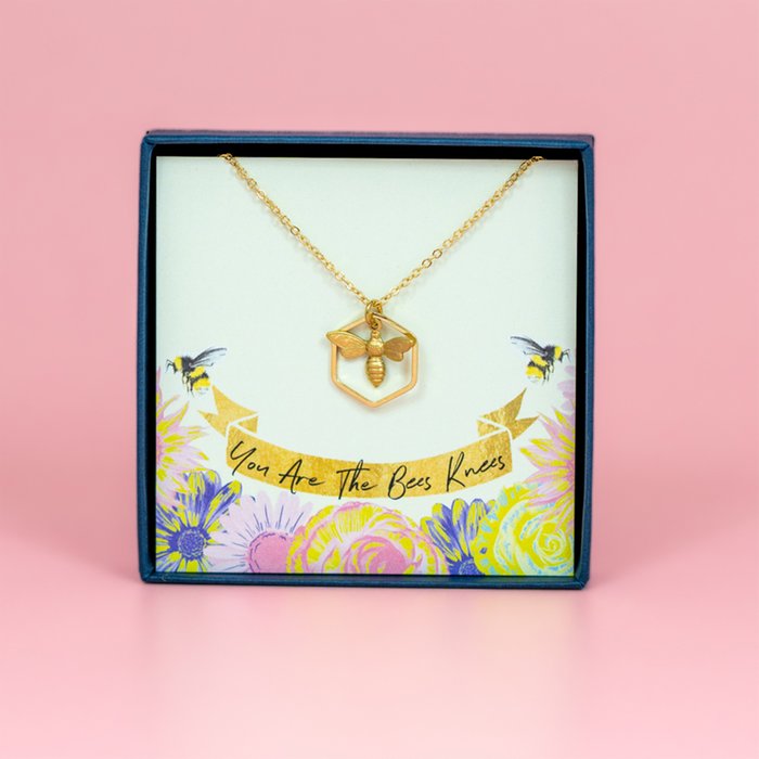 You're The Bees Knees Gold Bee Necklace | Moonpig