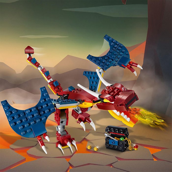 LEGO Creator 3in1 Fire Dragon Set 31102 | Moonpig