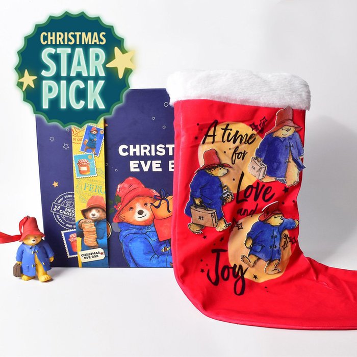 Cuddly Paddington Bear Soft Toy & Paddington Christmas Post Book Bundle ...