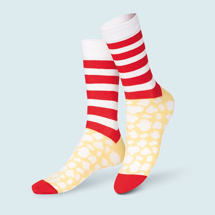 Poppin' Popcorn Adult Novelty Socks | Moonpig