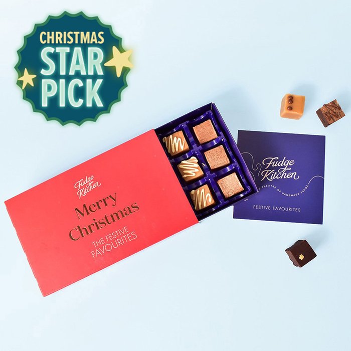 Fudge Kitchen Merry Christmas Large Fudge Gift Box 330g | Moonpig