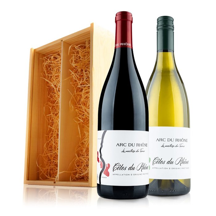 Virgin Wines French Wine Duo in Wooden Gift Box | Moonpig