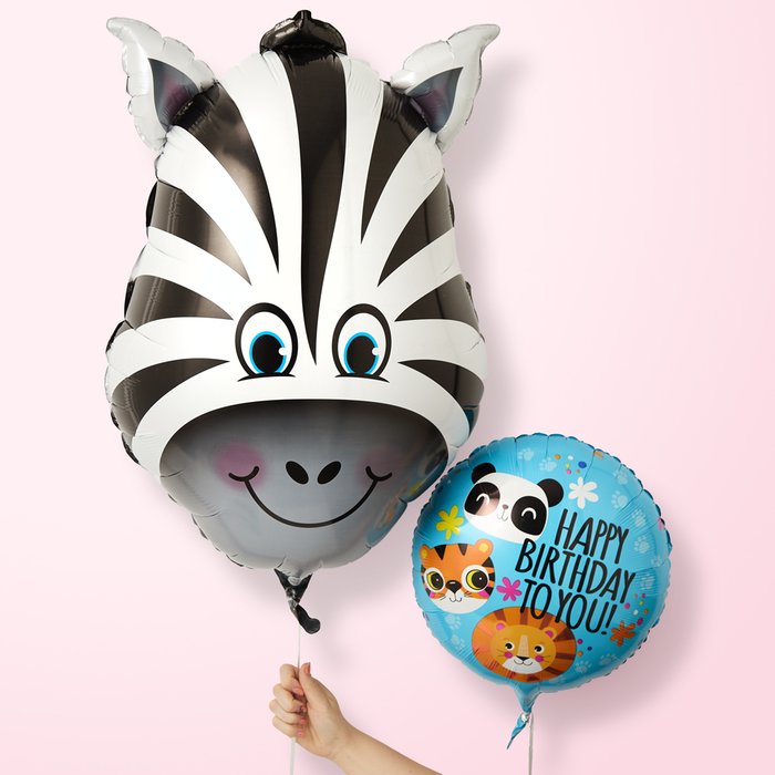 Zebra Birthday Balloon Duo | Moonpig