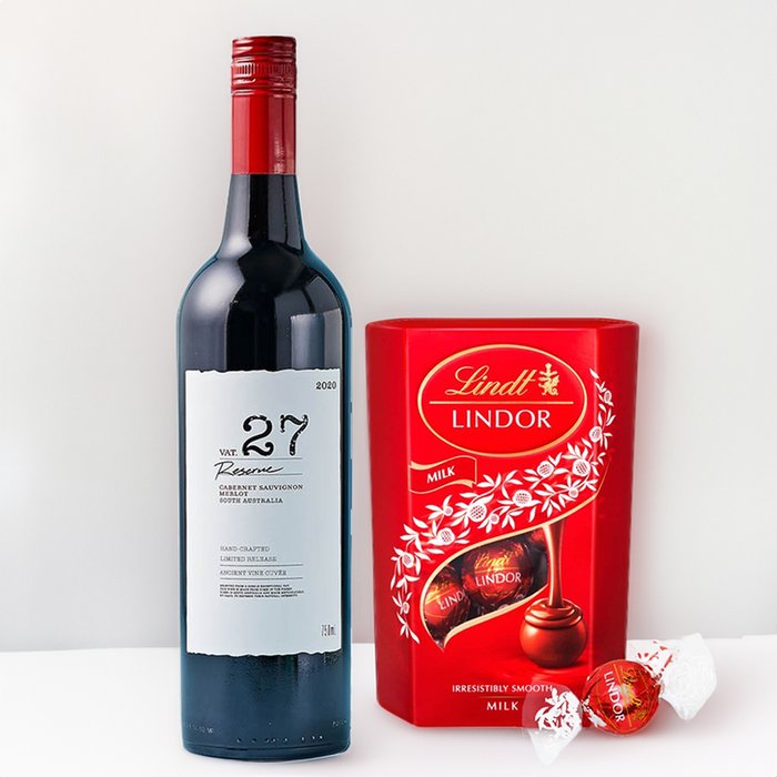 Lindt Lindor Truffles & Vat 27 Reserve Carbernet Sauvignon Merlot | Moonpig