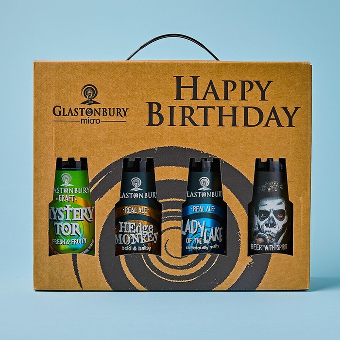 Happy Birthday Beer Gift Set 4x500ml | Moonpig