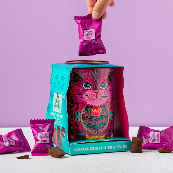 Monty Bojangles Persian Cat Tin of Choccy Scoffy Truffles | Moonpig