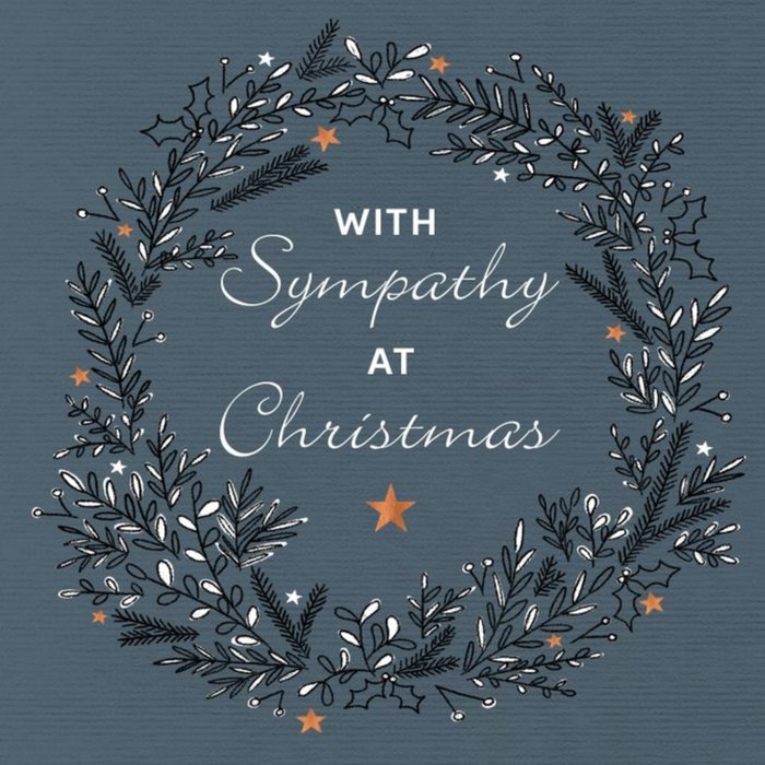 Sympathy At Christmas Time Wreath Card | Moonpig