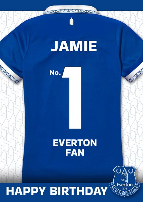 No.1 Everton Fan Birthday Card | Moonpig