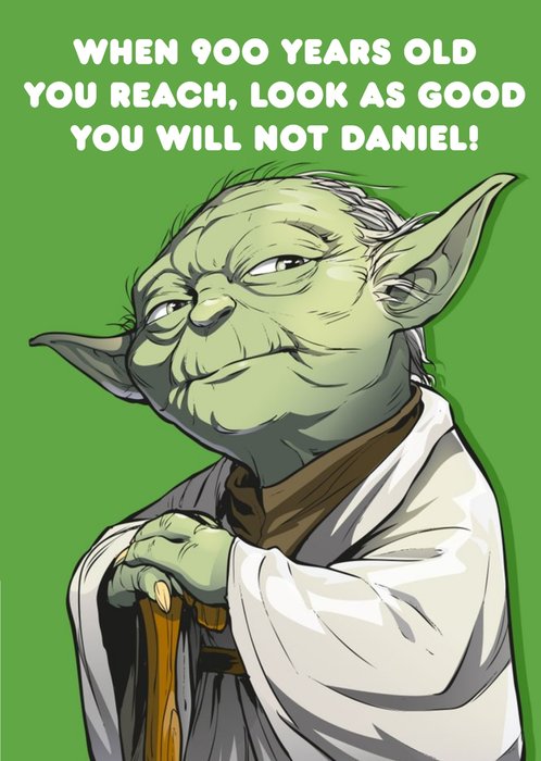 Birthday card - star wars - yoda | Moonpig