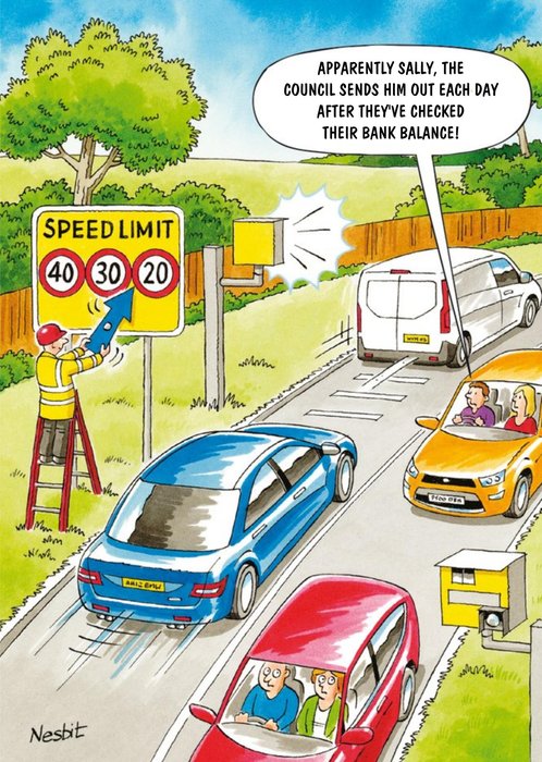 Funny Side Of Life Speed Limit Card | Moonpig