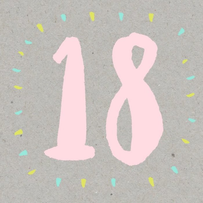 Bright Pink Happy 18Th Birthday Card | Moonpig