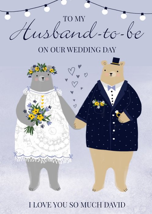 Illustration Of Two Bears Wearing Wedding Outfits Husband To Be Wedding ...