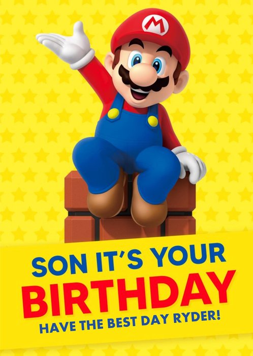 Nintendo Super Mario Son Birthday Card | Moonpig
