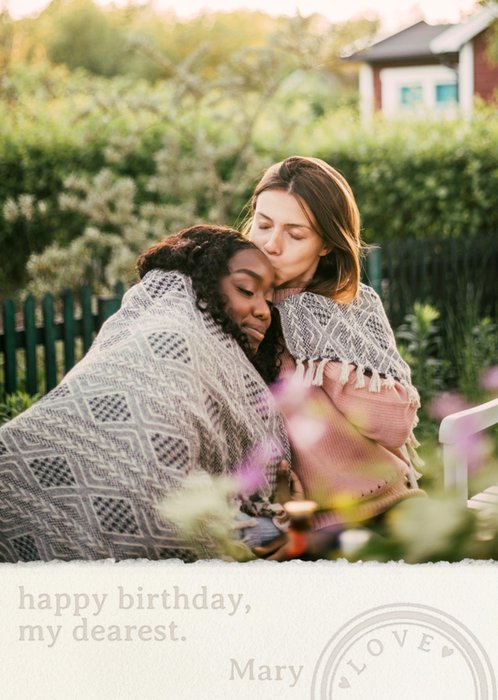 Torn Paper Happy Birthday My Dearest Photo Upload Traditional Birthday ...