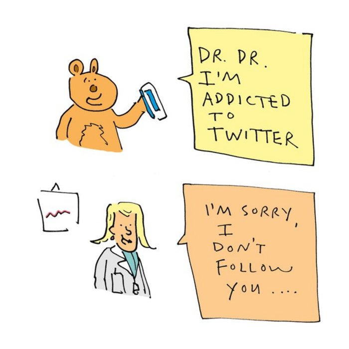 Dr I Am Addicted To Social Media Joke Funny Card | Moonpig