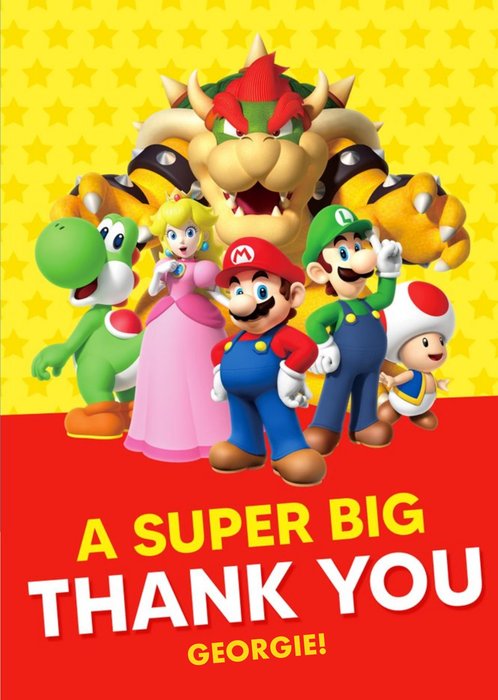 Nintendo Super Mario Luigi Thank You Card | Moonpig