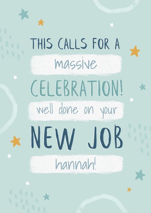 Massive Celebration Typographic New Job Card | Moonpig