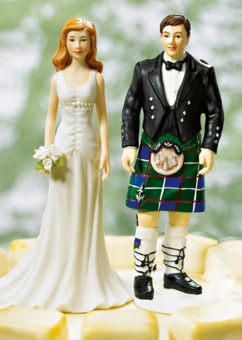 Scottish Theme Cake Topper Wedding Card | Moonpig