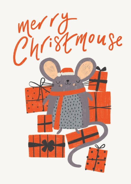Merry Christmouse Cute Mouse Christmas Card | Moonpig