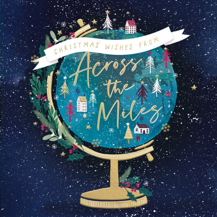 Christmas Wishes From Across The Miles Card | Moonpig