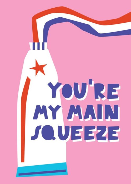You Are My Main Squeeze Funny Toothpaste Tube Anniversary Or Valentines ...