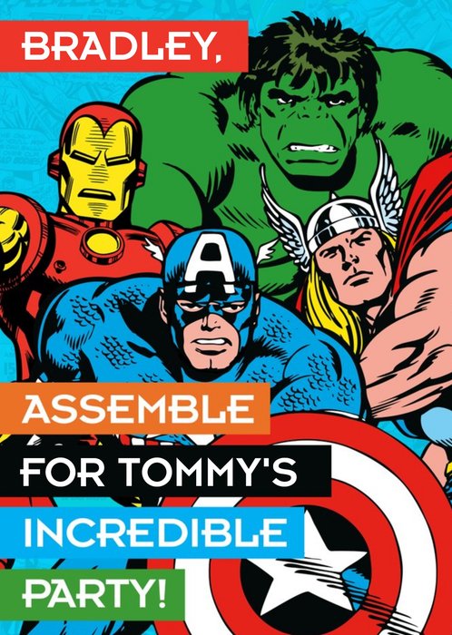 Marvel The Avengers Birthday Party Invitation | Moonpig