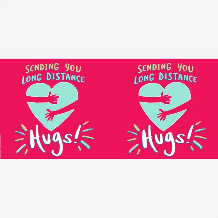 Sending Long Distance Hugs Heart Mug | Moonpig