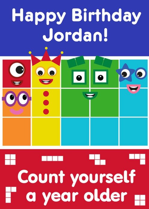 Numberblocks Square-Tastic 4th Birthday Card | Moonpig