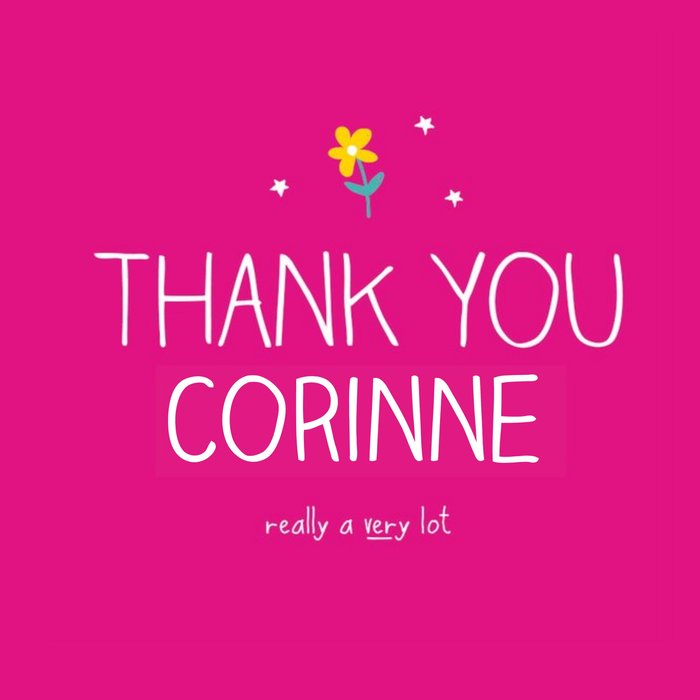 Happy Jackson Personalised Thank You A Lot Card | Moonpig