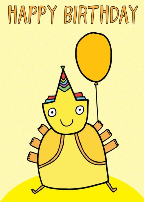 Fun Illustration Of An Alien Happy Birthday Card | Moonpig