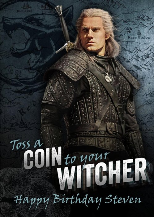 Toss A Coin To You Witcher Birthday Card | Moonpig