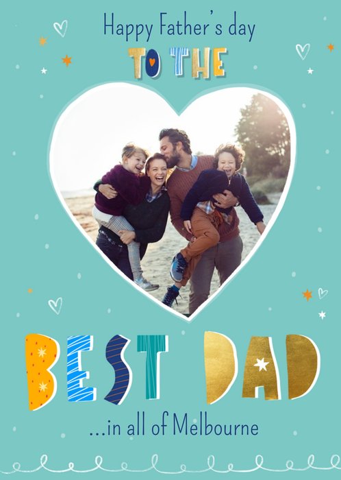 Illustrated Heart Customisable Best Dad Card | Moonpig