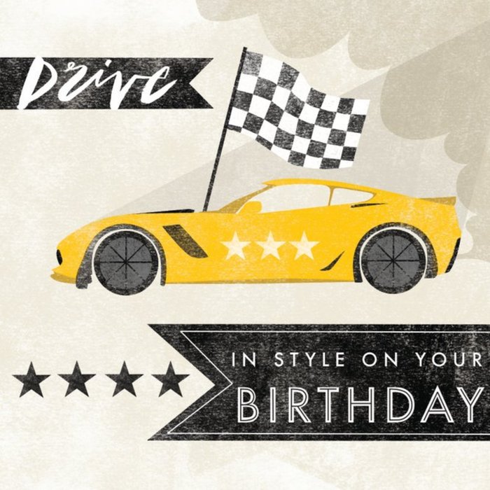 Men's birthday card - male card - cars - motor racing | Moonpig