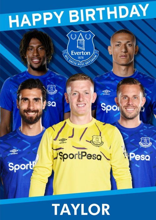 Everton FC Football Club Players Birthday Card | Moonpig