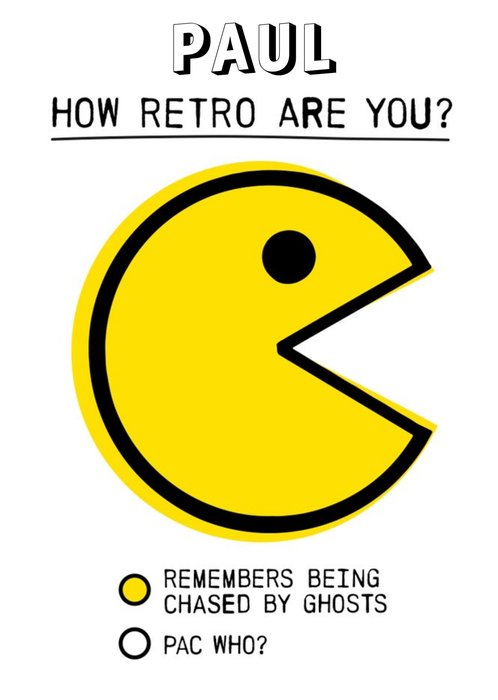 Off The Chart Funny Pac Man Just A Note Card | Moonpig