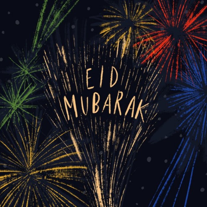 Katy Welsh Fireworks Eid Mubarak Card | Moonpig