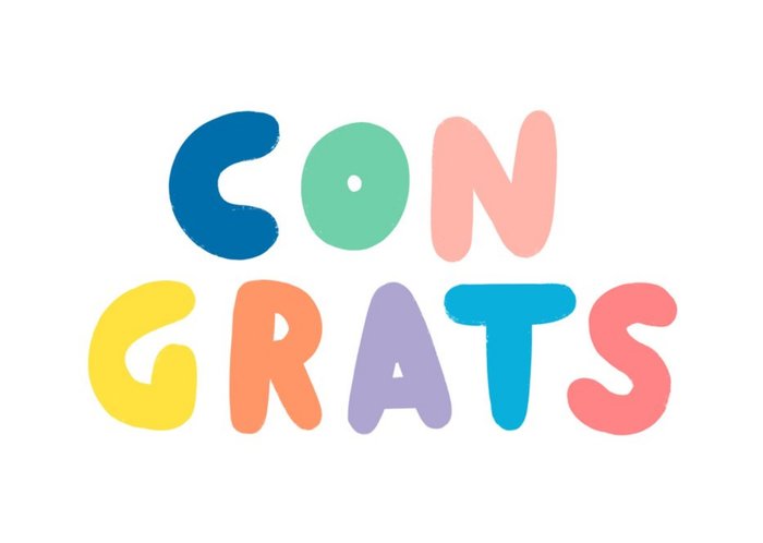 Jess Rose Illustration Cute Colourful Congrats Card | Moonpig