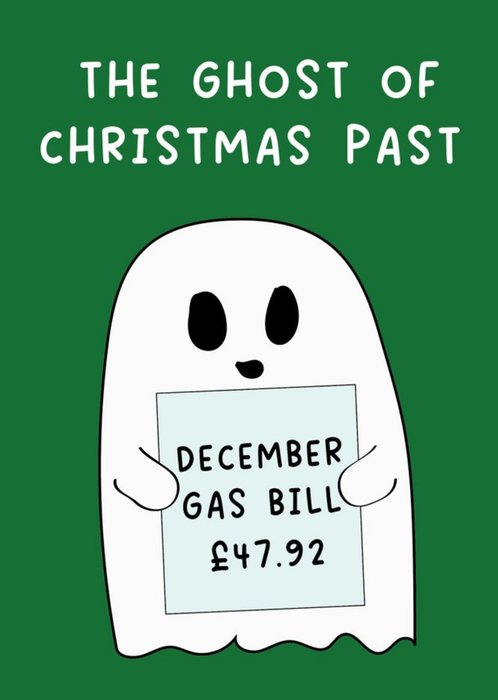 Illustration Of The Ghost Of Christmas Past Humorous Christmas Card ...