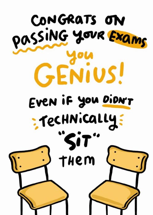 Funny Genius Exam Congratulations Card | Moonpig
