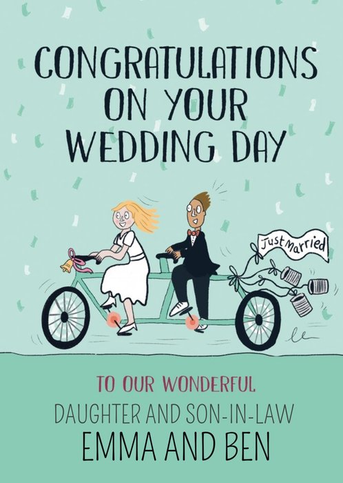 Congratulations On Your Wedding Day Just Married Card | Moonpig