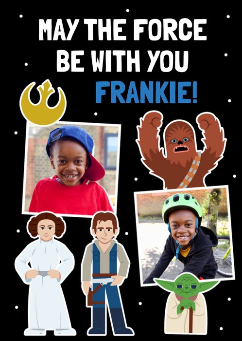 Star Wars May The Force Be With You Photo Upload Birthday Card | Moonpig