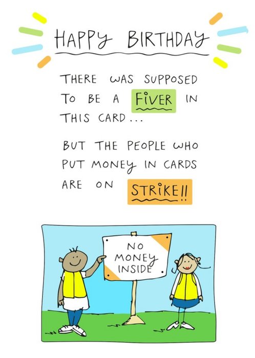 No Money Inside Strike Card | Moonpig