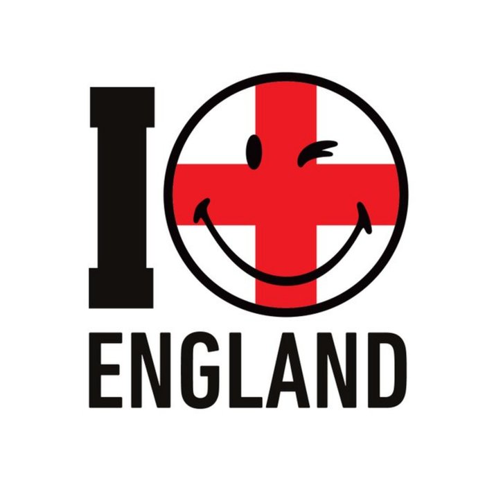 Smiley World I Heart England Card | Moonpig