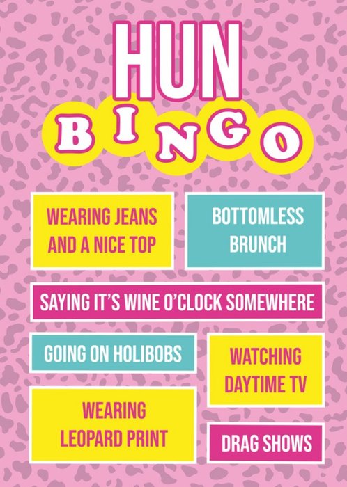 Hunsnet Hun Bingo Card | Moonpig